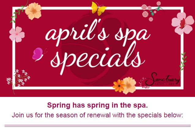Current Spa Specials | Sanctuary Spa Salem, NH