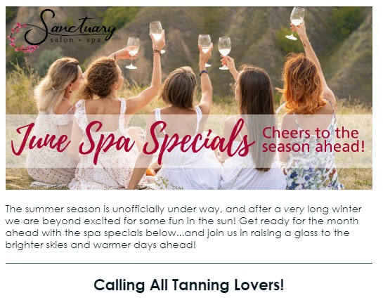 Current Spa Specials | Sanctuary Spa Salem, NH